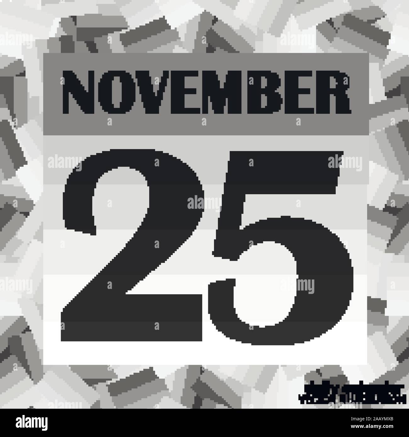 November 25 icon. For planning important day. Banner for holidays and ...