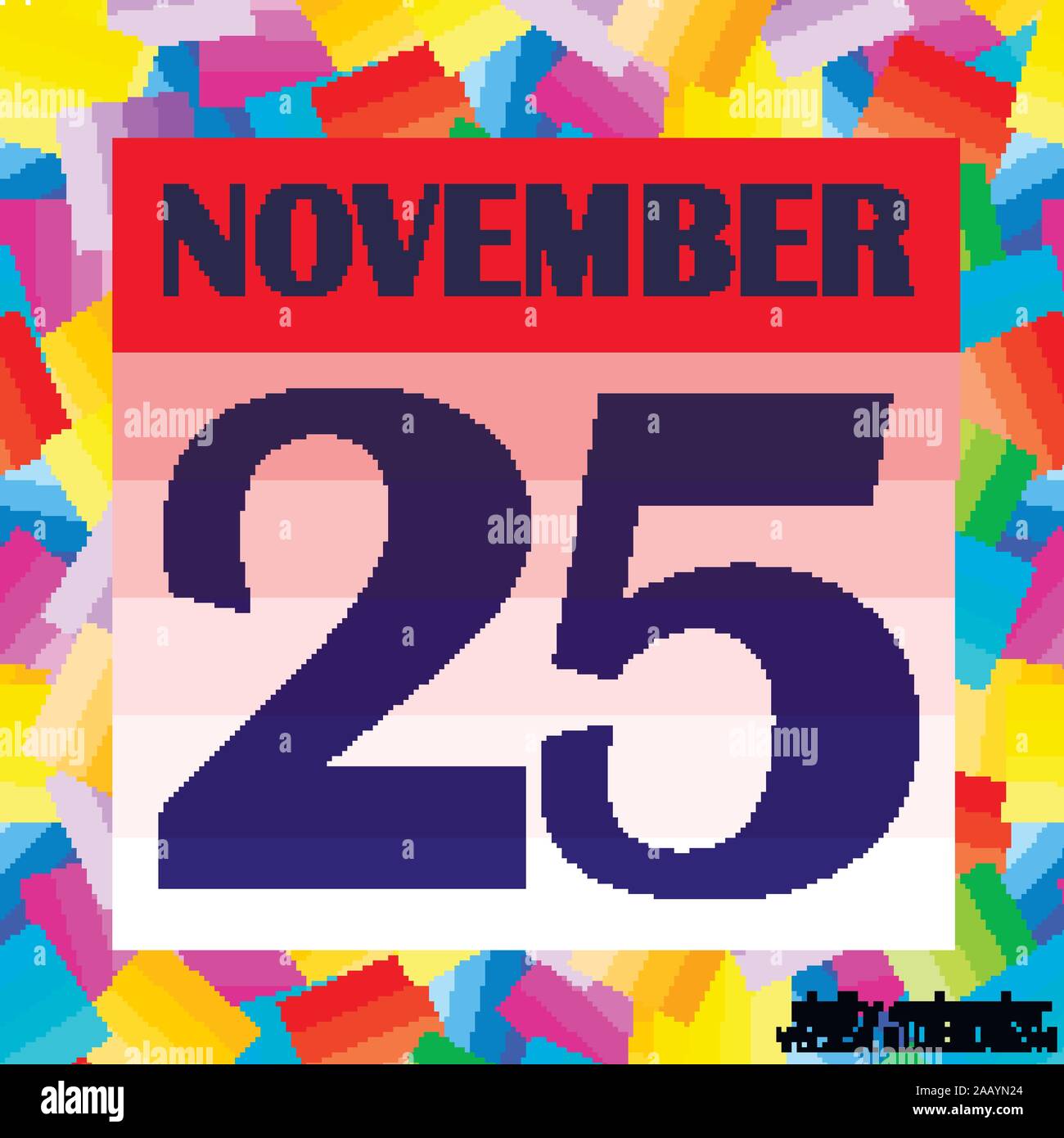 November 25 icon. For planning important day. Banner for holidays and ...