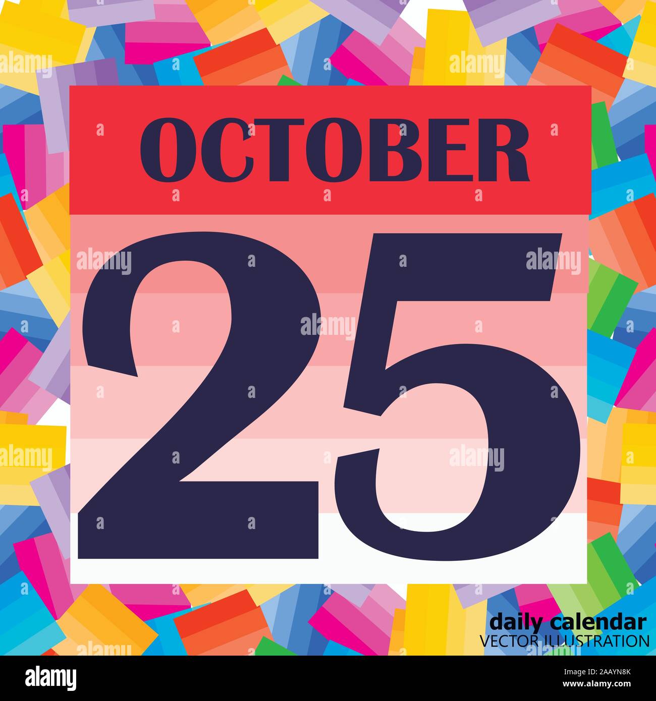 October 25 icon. For planning important day. Banner for holidays and ...