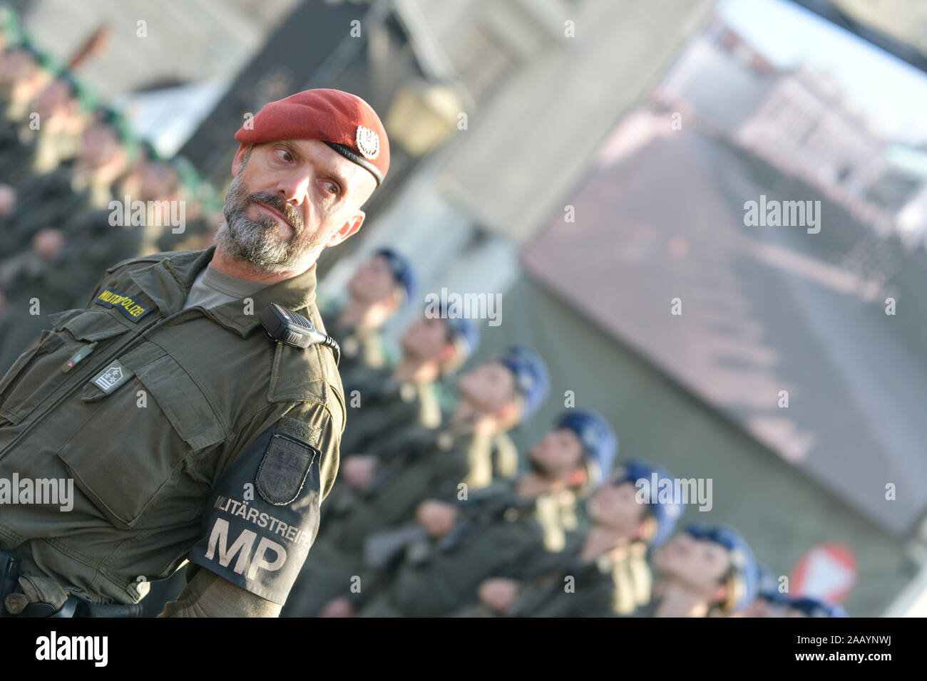 Vienna, Austria. Austrian military police at Heroes' Square Vienna ...