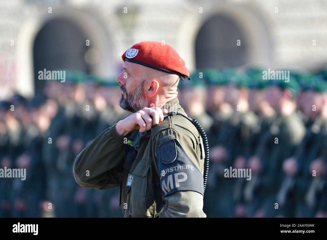 Vienna, Austria. Austrian military police at Heroes' Square Vienna ...
