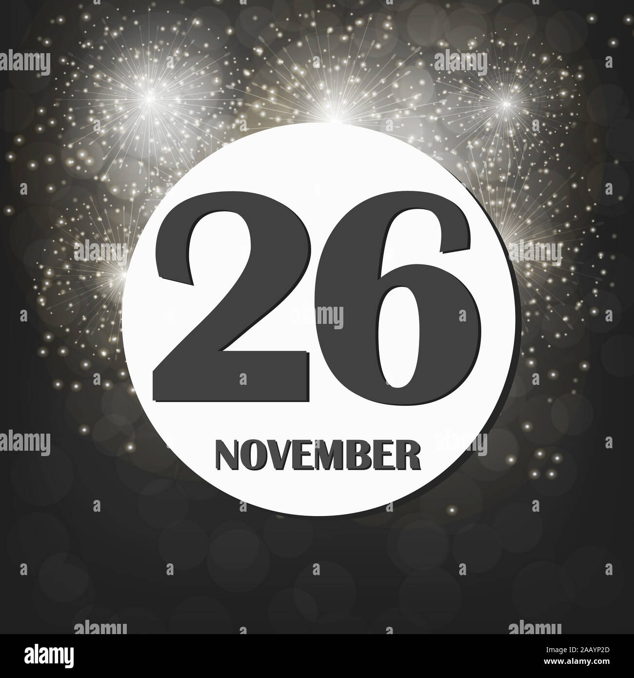 November 26 icon. For planning important day. Banner for holidays and ...