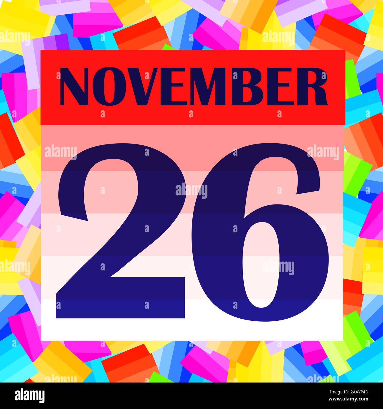 November 26 icon. For planning important day. Banner for holidays and ...