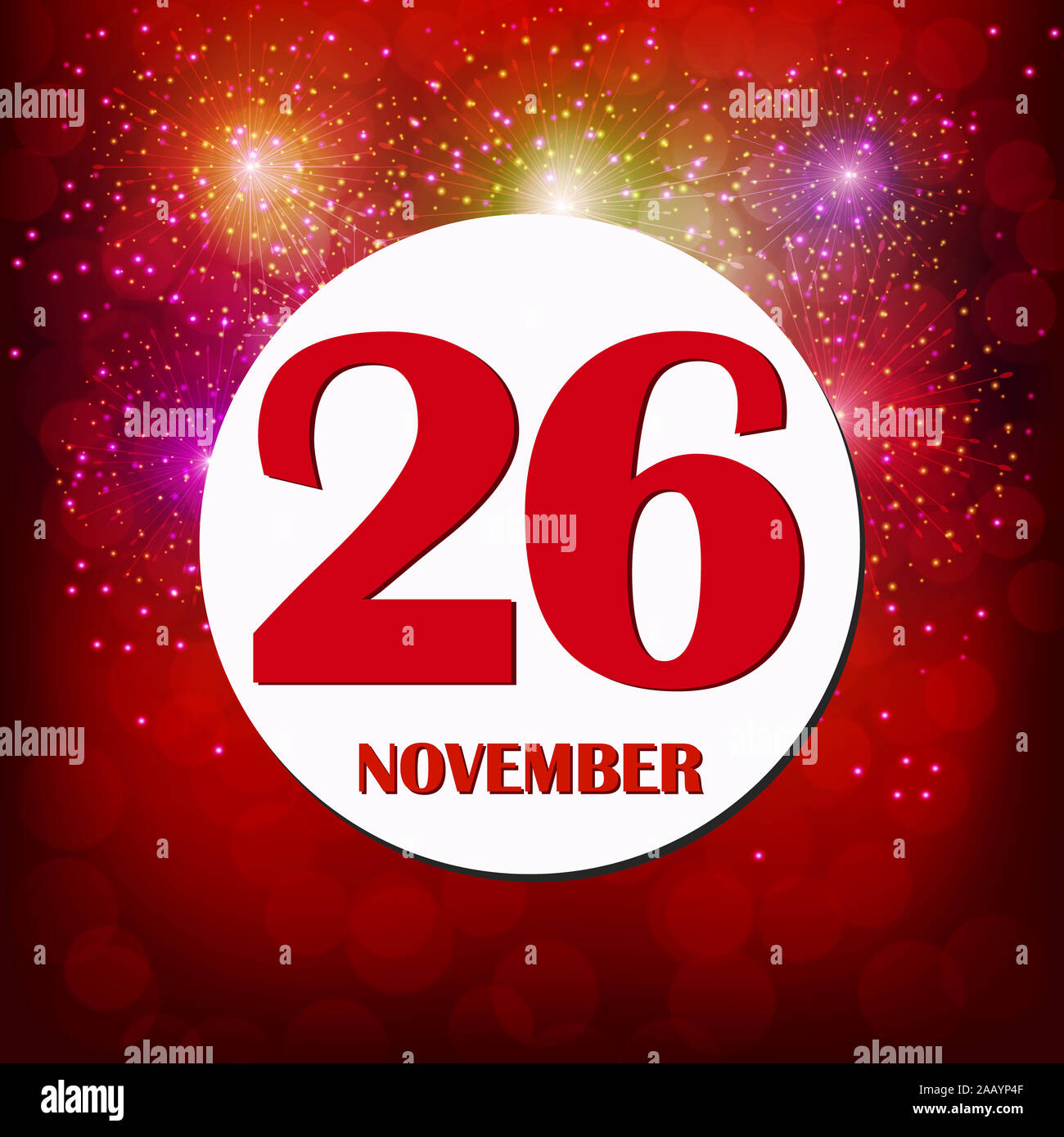November 26 icon. For planning important day. Banner for holidays and ...
