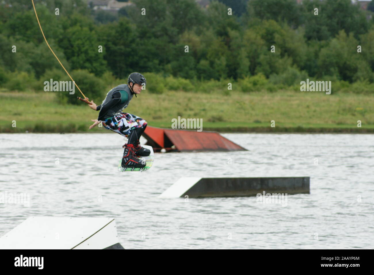 Waterski cable hi-res stock photography and images - Alamy