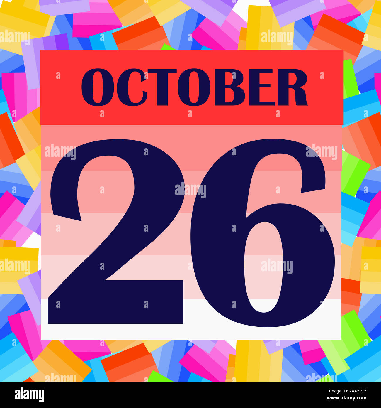 October 26 icon. For planning important day. Banner for holidays and ...