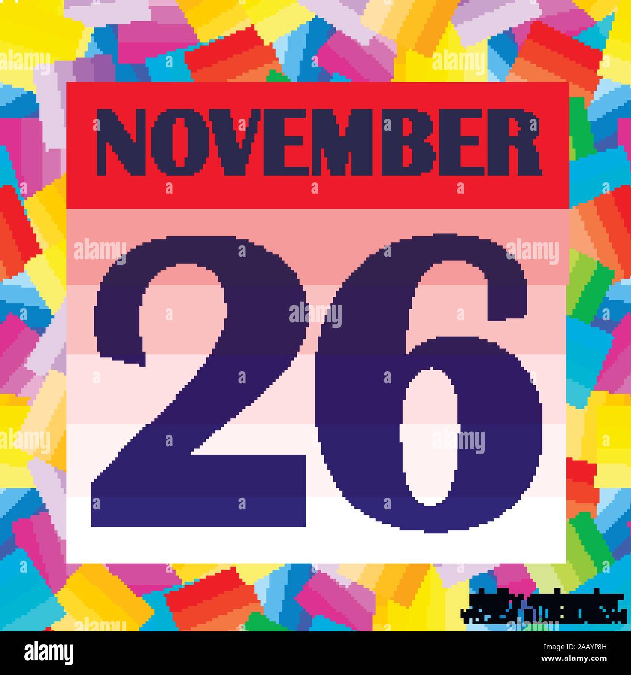 November 26 icon. For planning important day. Banner for holidays and ...