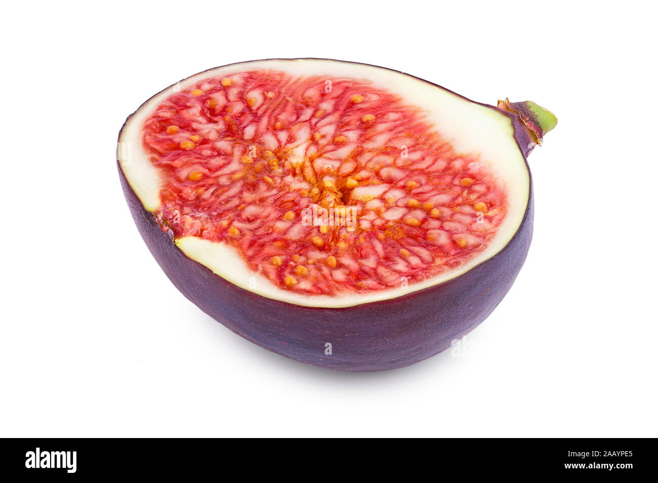 Fresh fig half fruit isolated on white background Stock Photo - Alamy