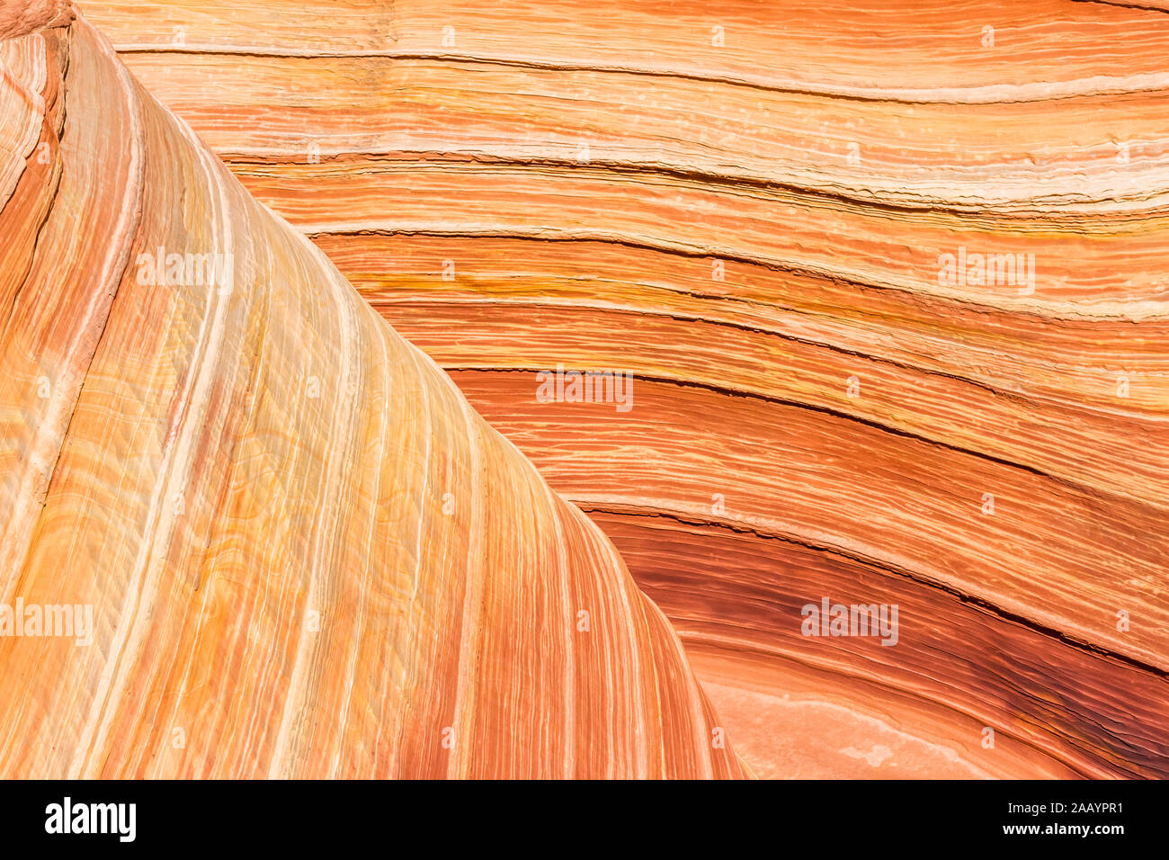 Orange, pink and red layers of striated sandstone in Arizona. Great ...