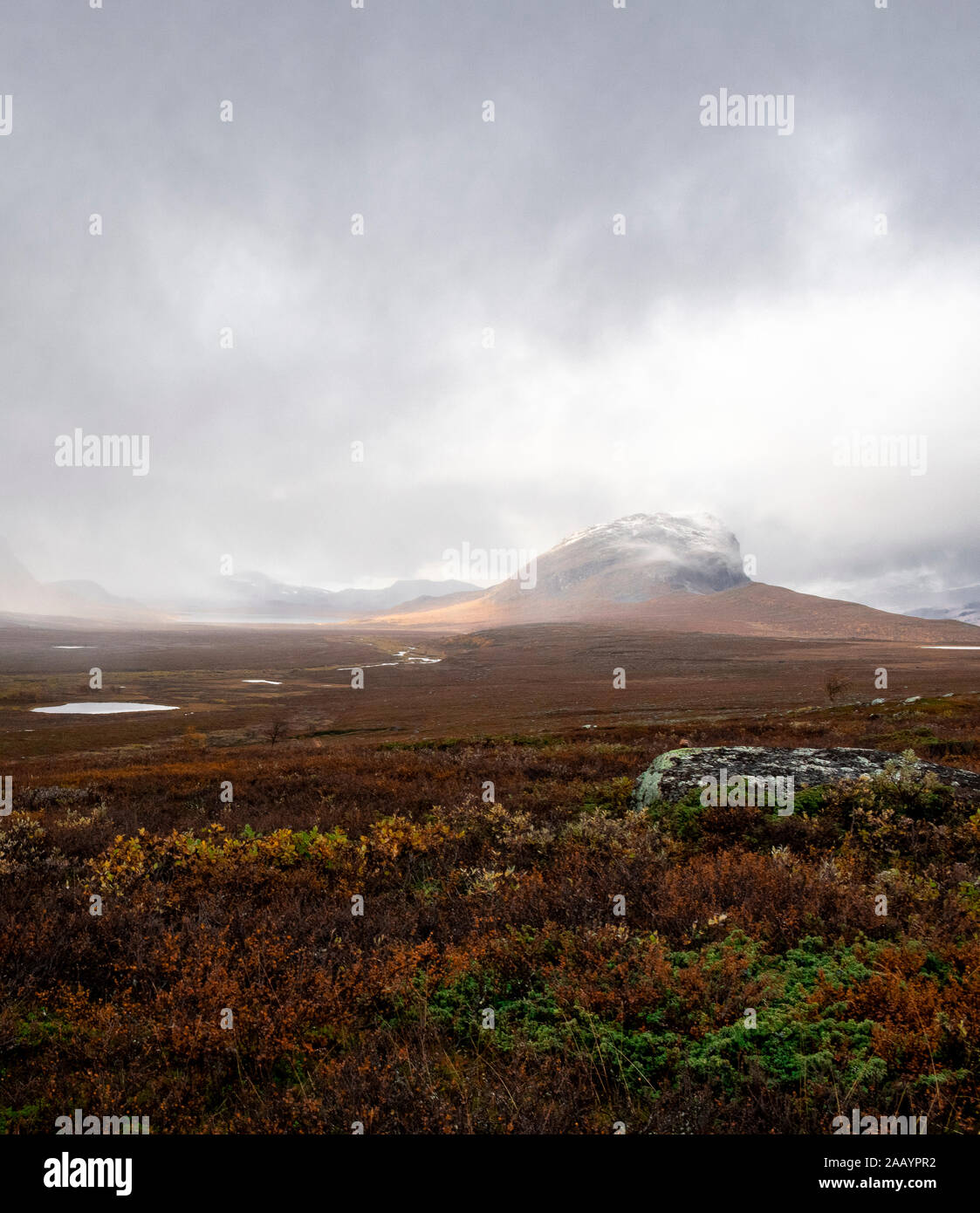 Dramatic arctic landscape at the Kungslede trail in Lapland Sweden ...