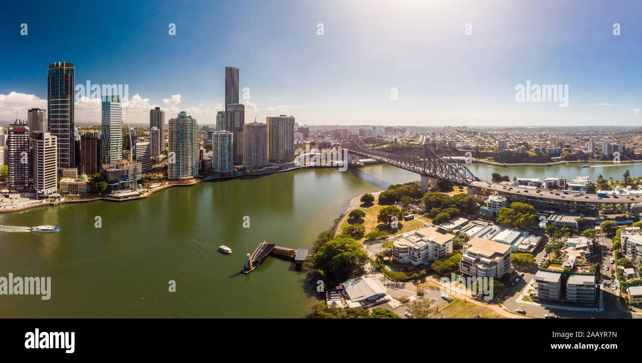 Brisbane city aerial view hi-res stock photography and images - Alamy