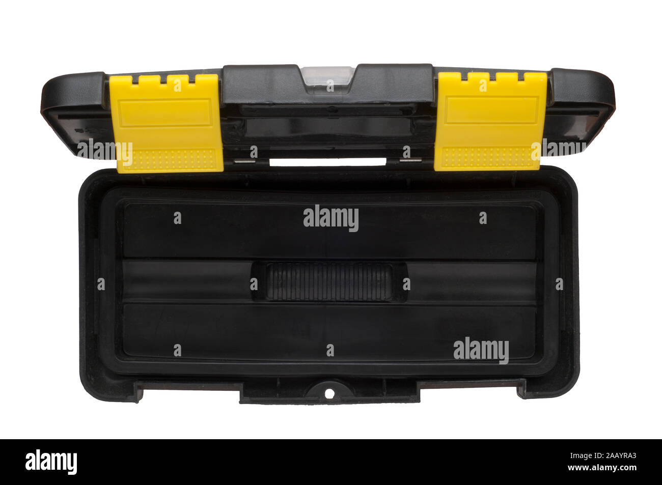 Open toolbox isolated on white background, top view Stock Photo - Alamy