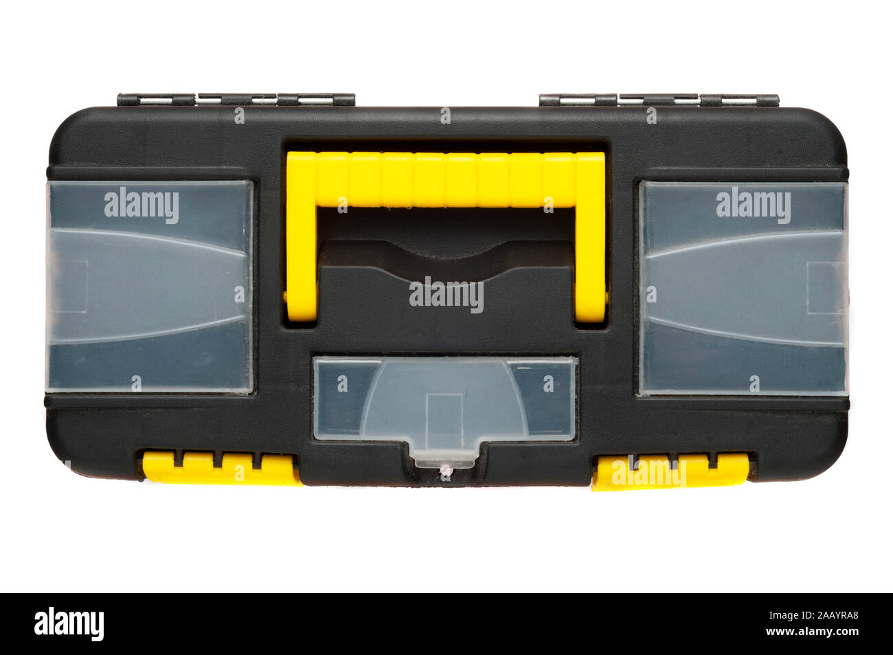 Closed toolbox isolated on white background, top view Stock Photo - Alamy