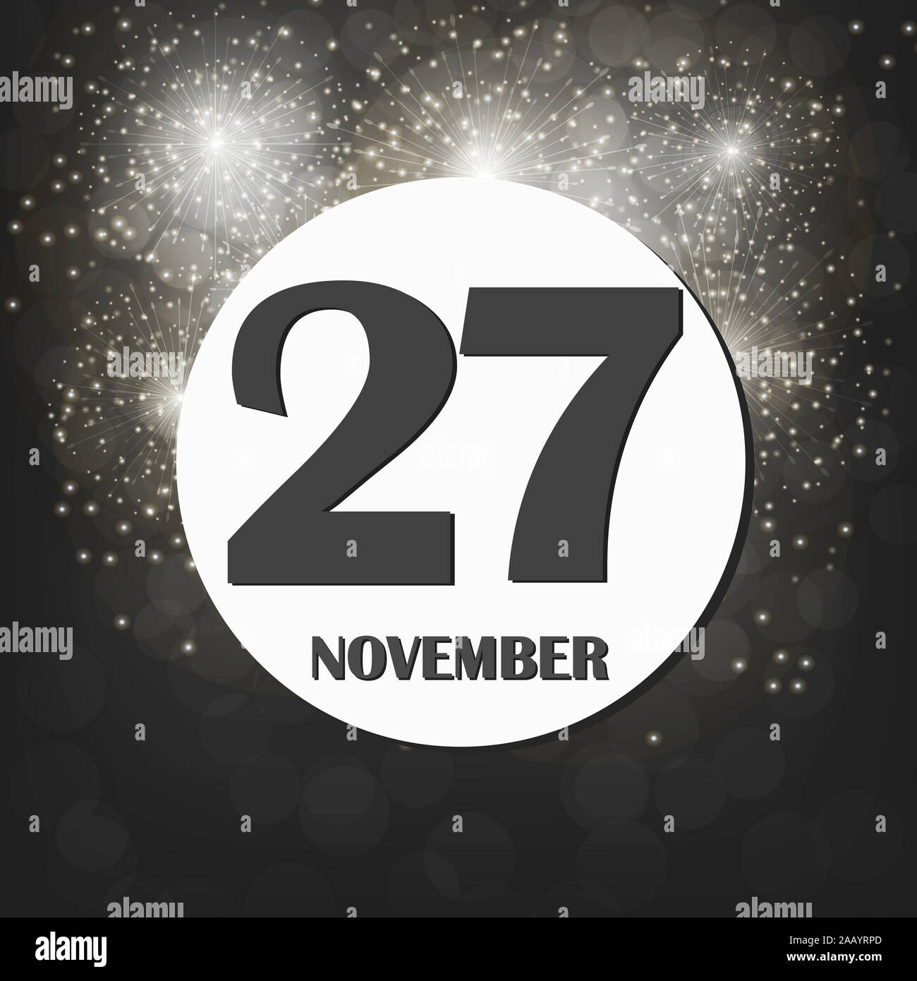 November 27 icon. For planning important day. Banner for holidays and ...
