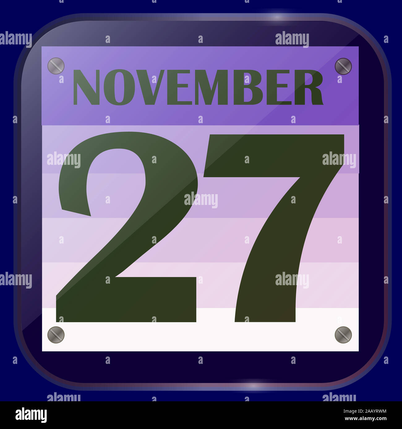 November 27 icon. For planning important day. Banner for holidays and ...