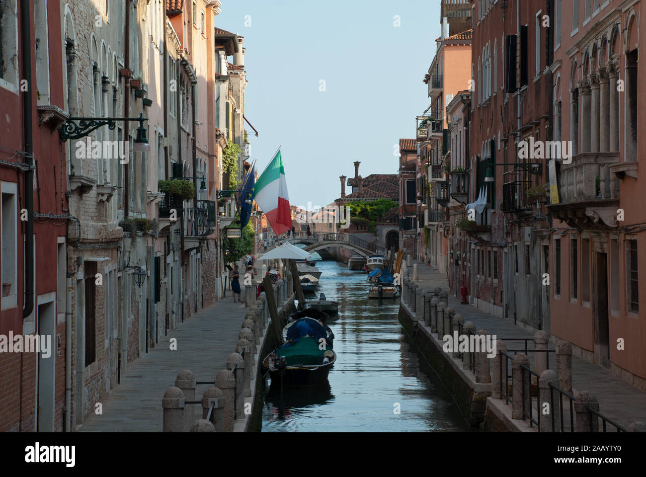 Venice, Italy: traditional buildings, Rio de la Fornace, district ...