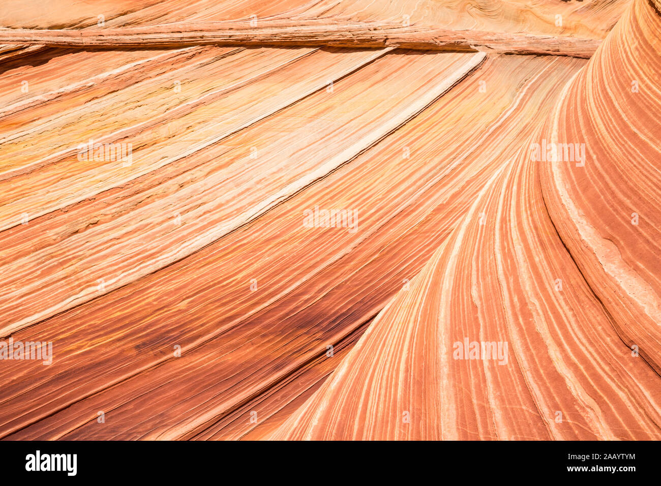 Layers of striated sandstone in the desert of Southern Utah Stock Photo ...