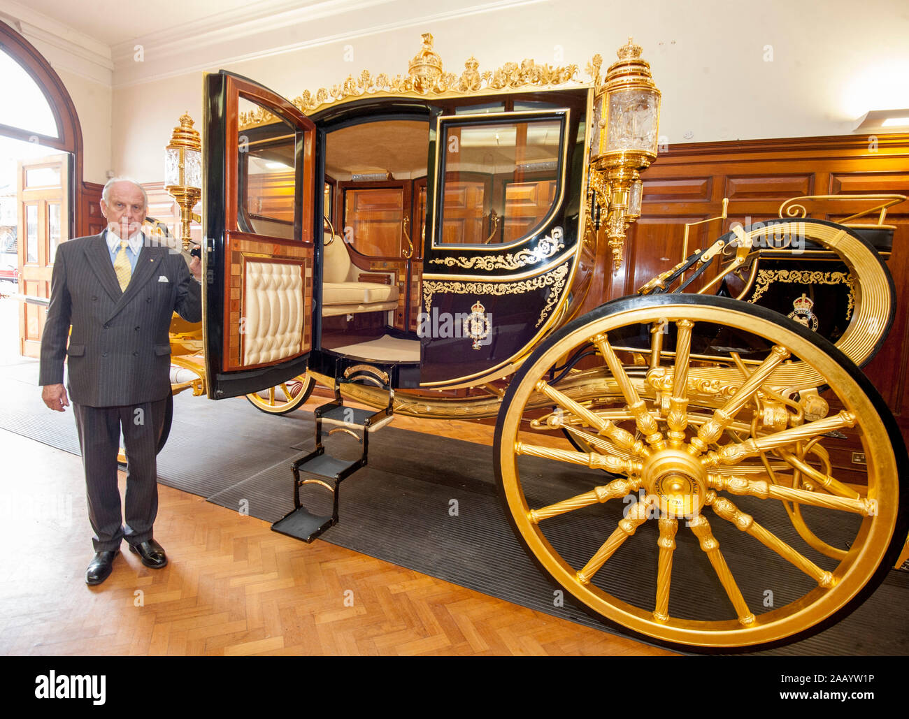 Coach builder Jim Frecklington with the new state coach Britannia, to ...