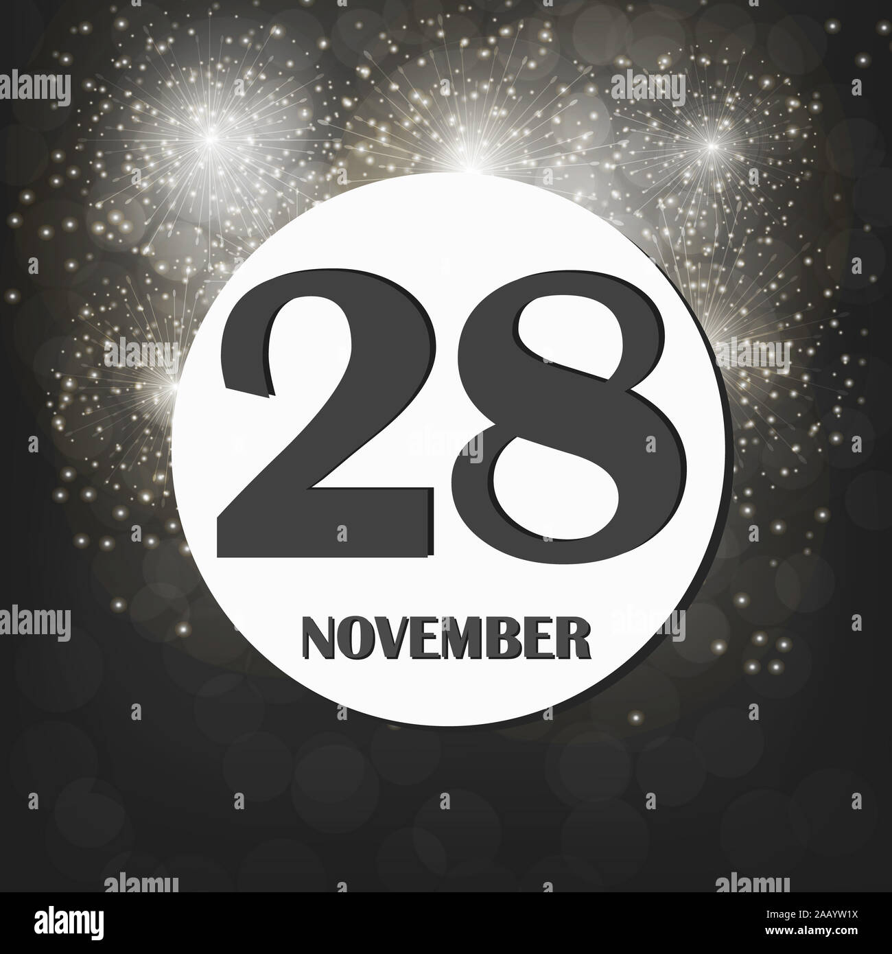 November 28 icon. For planning important day. Banner for holidays and ...