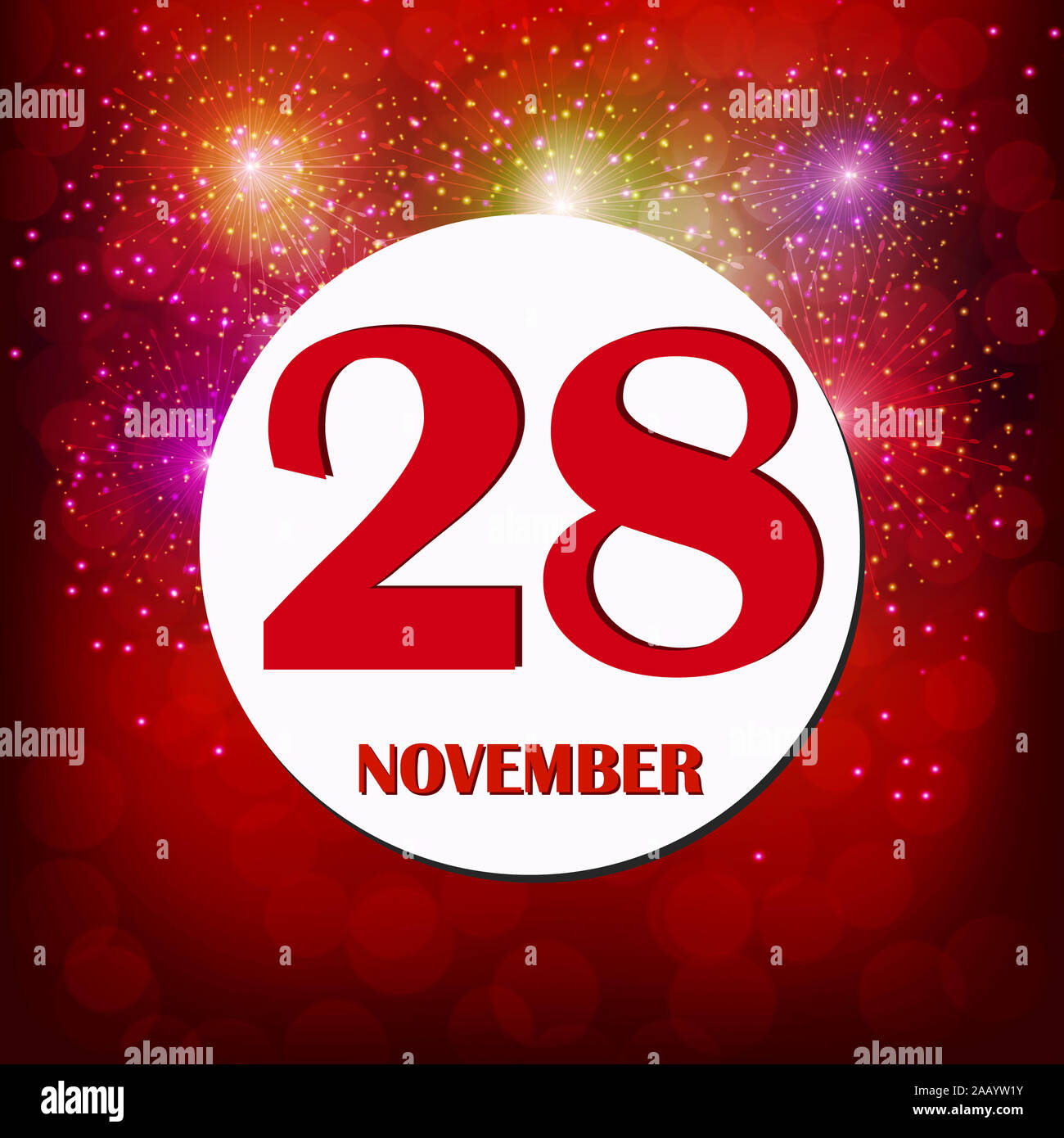 November 28 icon. For planning important day. Banner for holidays and ...
