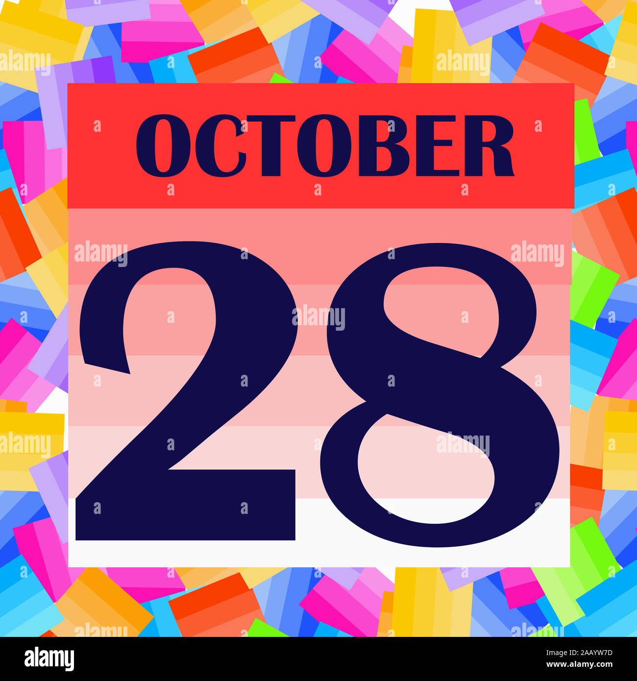 October 28 icon. For planning important day. Banner for holidays and ...