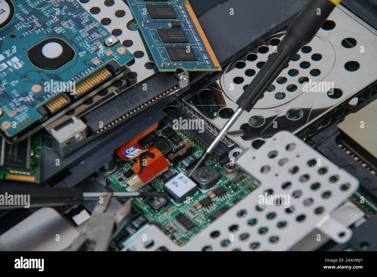 Photo of the Professional laptop repair Stock Photo - Alamy