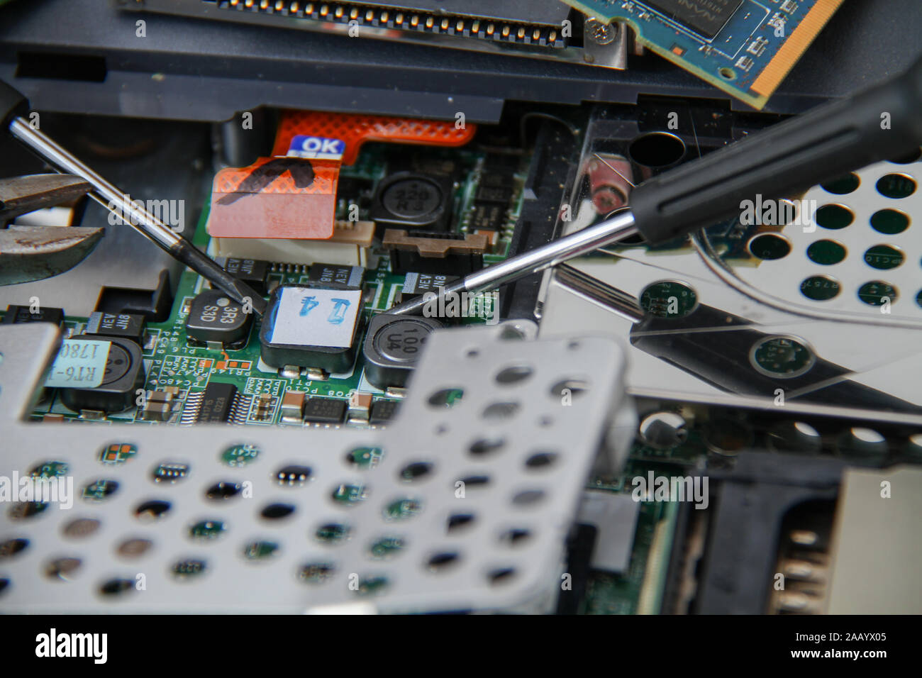 Photo of the Professional laptop repair Stock Photo - Alamy