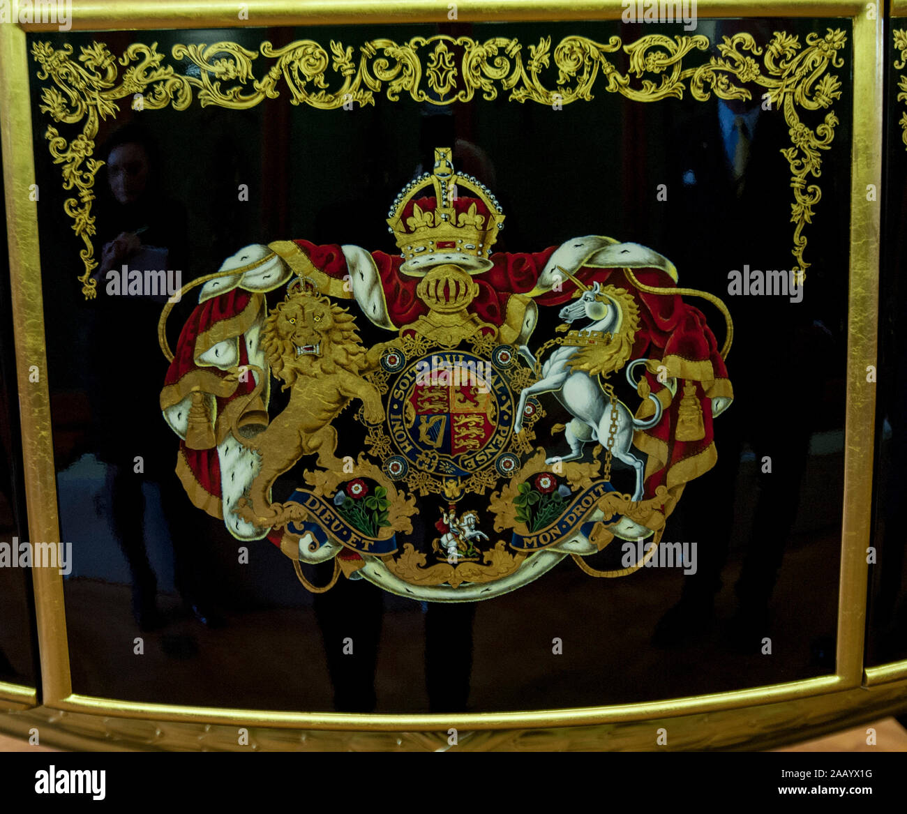 The new state coach Britannia, to be used for the first time by H.M ...