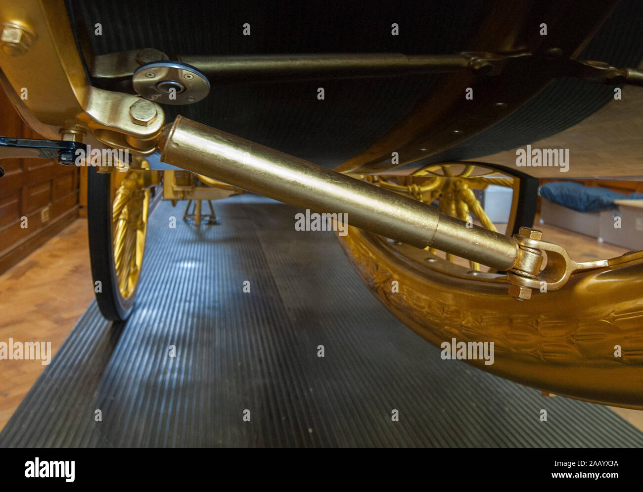 The new state coach Britannia, to be used for the first time by H.M ...