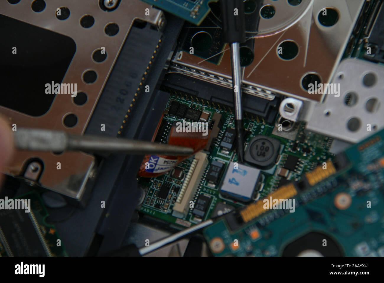 Photo of the Professional laptop repair Stock Photo - Alamy
