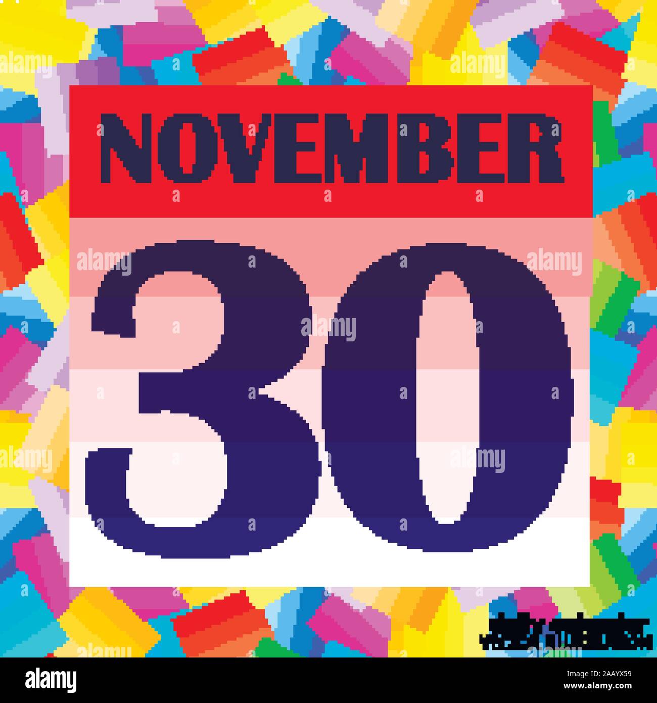 November 30 icon. For planning important day. Banner for holidays and ...
