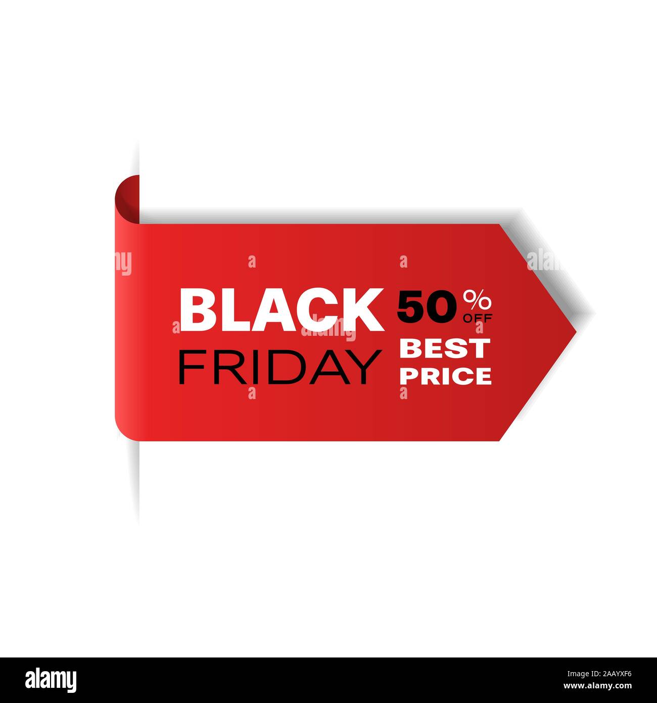 special offer sale promo marketing black friday holiday shopping concept red 50 percent off ...