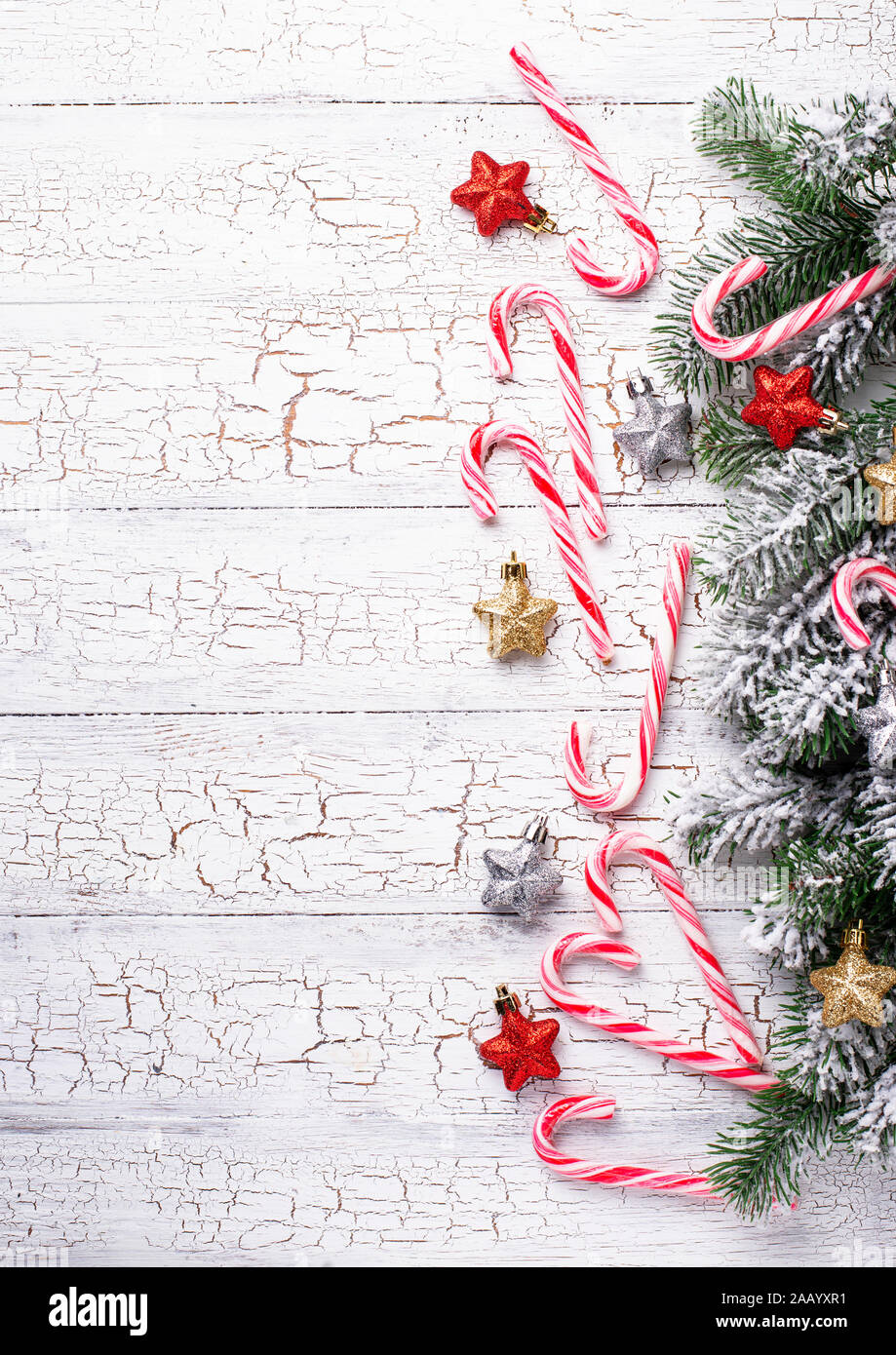 Christmas background with candy cane Stock Photo - Alamy