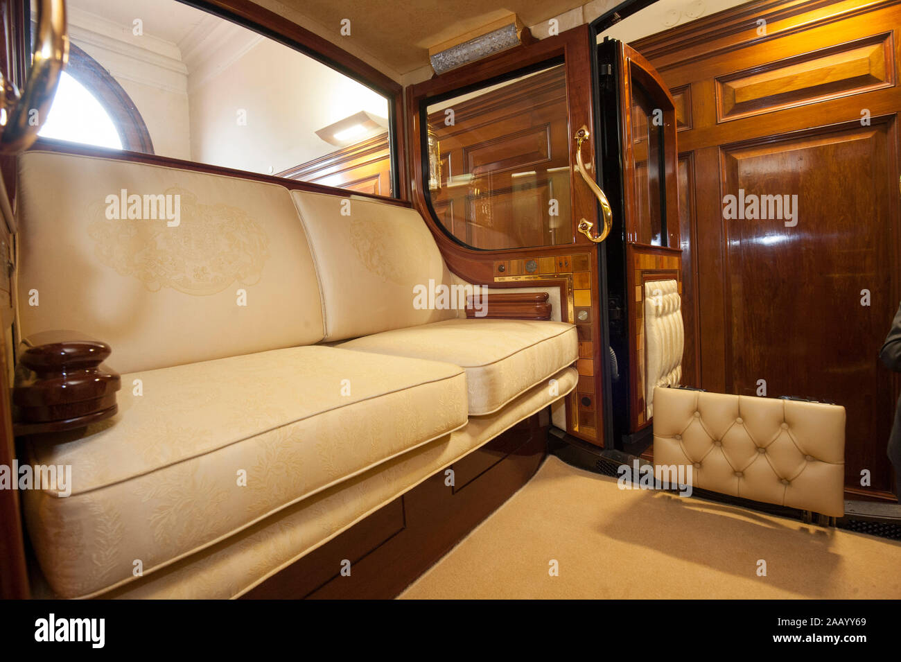 The new state coach Britannia, to be used for the first time by H.M ...