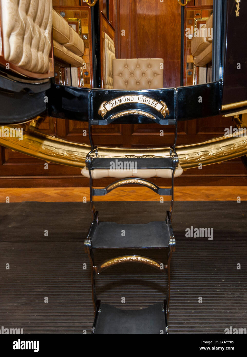 The new state coach Britannia, to be used for the first time by H.M ...