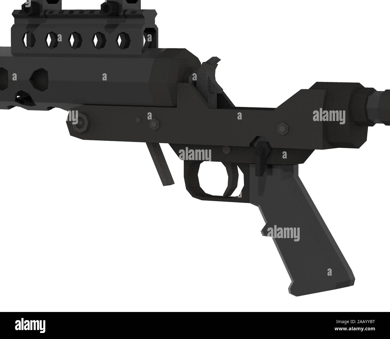3d handgun weapon on solid background concept 3d side view 3d ...