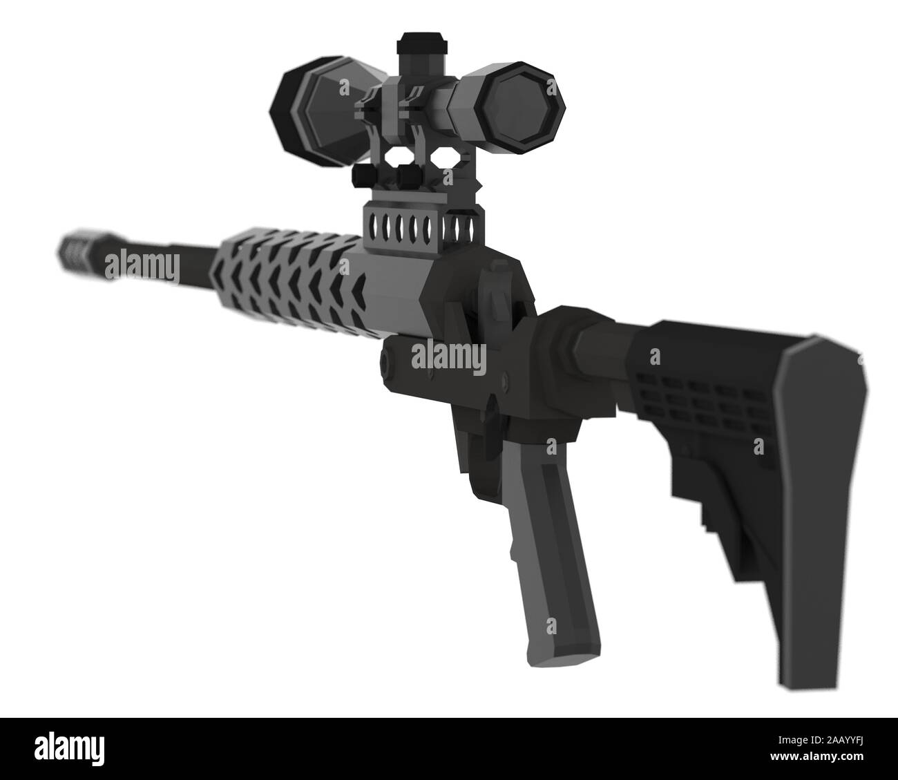 3d handgun weapon on solid background concept 3d side view 3d ...