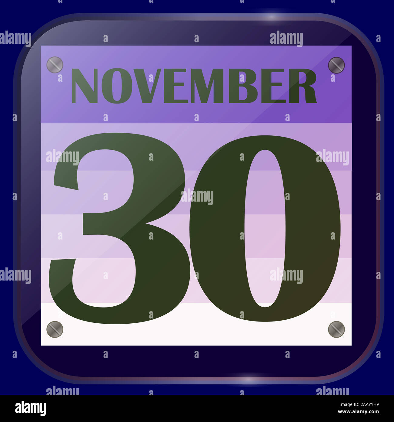 November 30 icon. For planning important day. Banner for holidays and ...