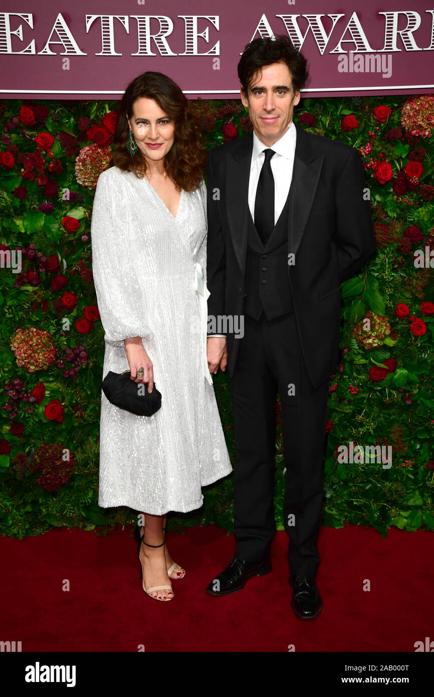 Stephen Mangan And Louise Delamere Attending The 65th Evening Standard