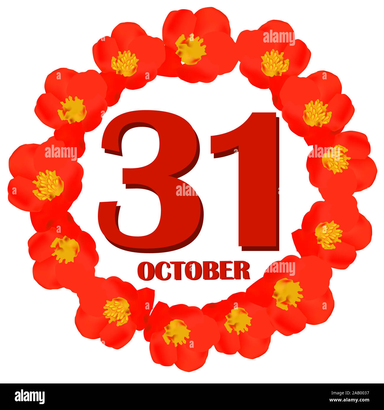 October 31 icon. For planning important day. Banner for holidays and ...