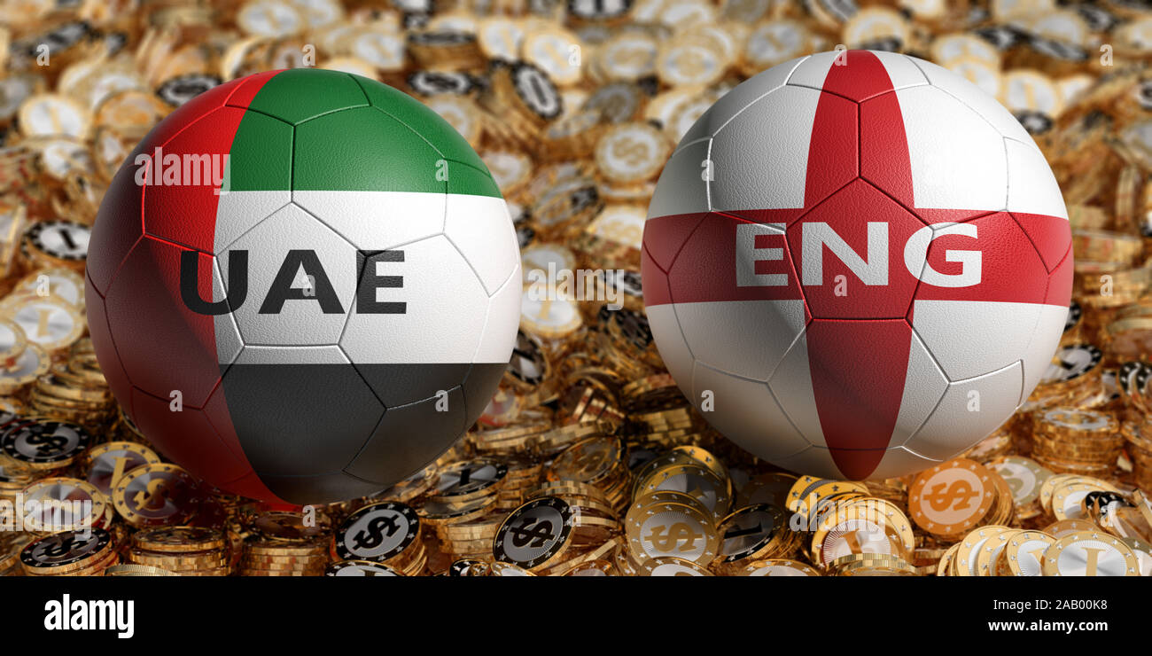 United Arab Emirates vs. England Soccer Match - Soccer balls in United ...