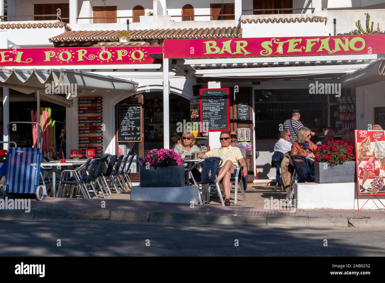Bar Stefano St Elm Majorca Spain Stock Photo - Alamy