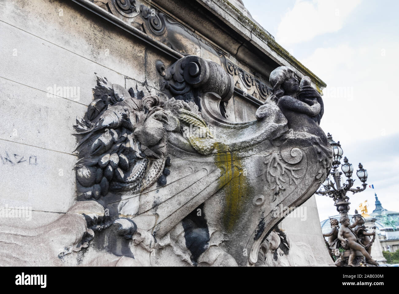 An element of the decoration of Pont Alexandre III (Alexander III ...