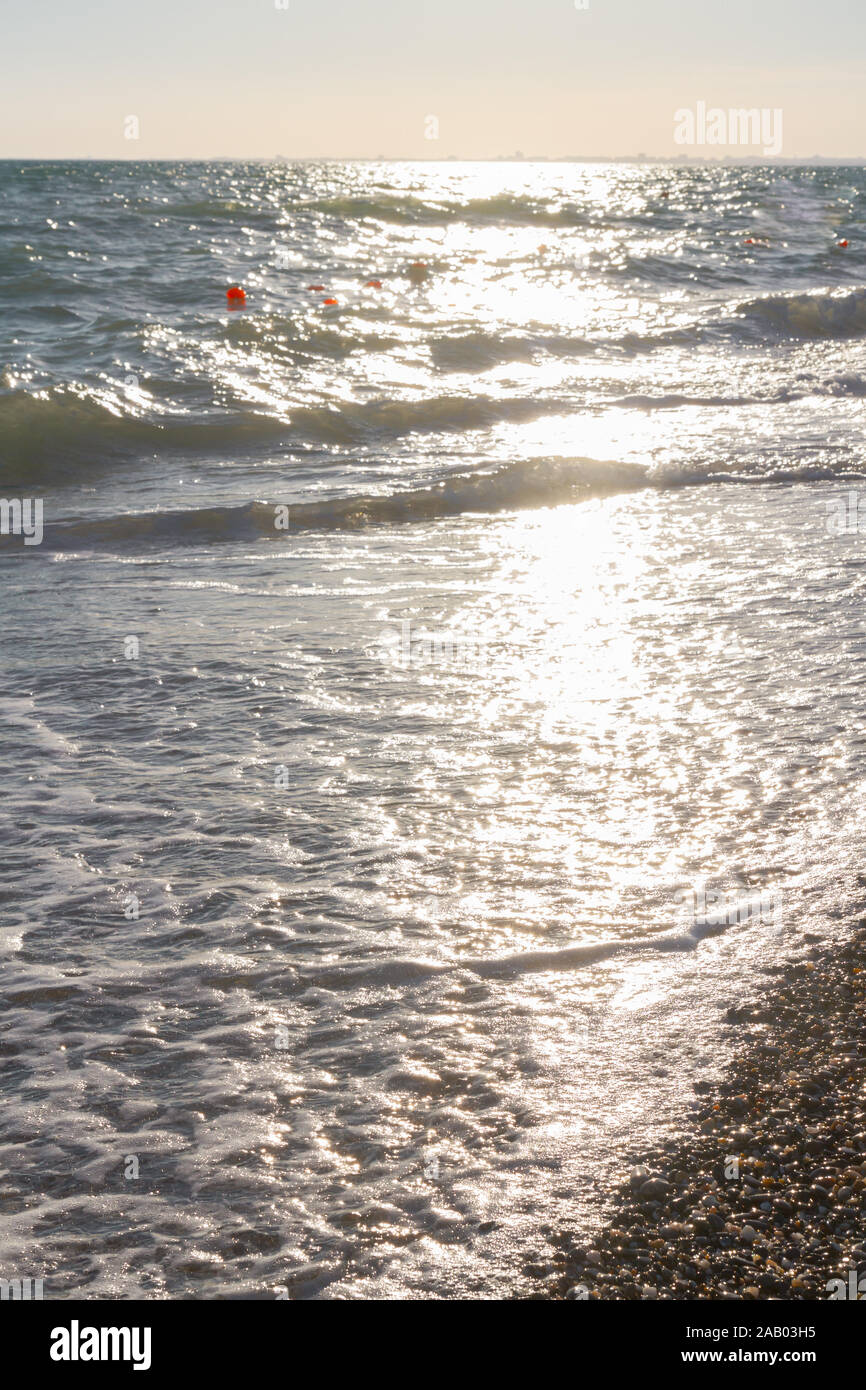 View of the black sea at sunset in summer Stock Photo - Alamy