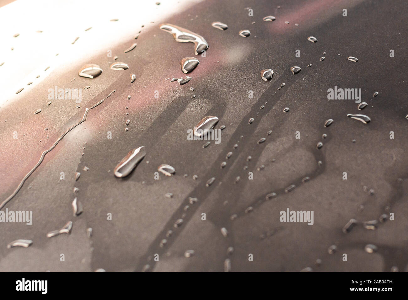 Drops of water on the car glass window after rain Stock Photo - Alamy
