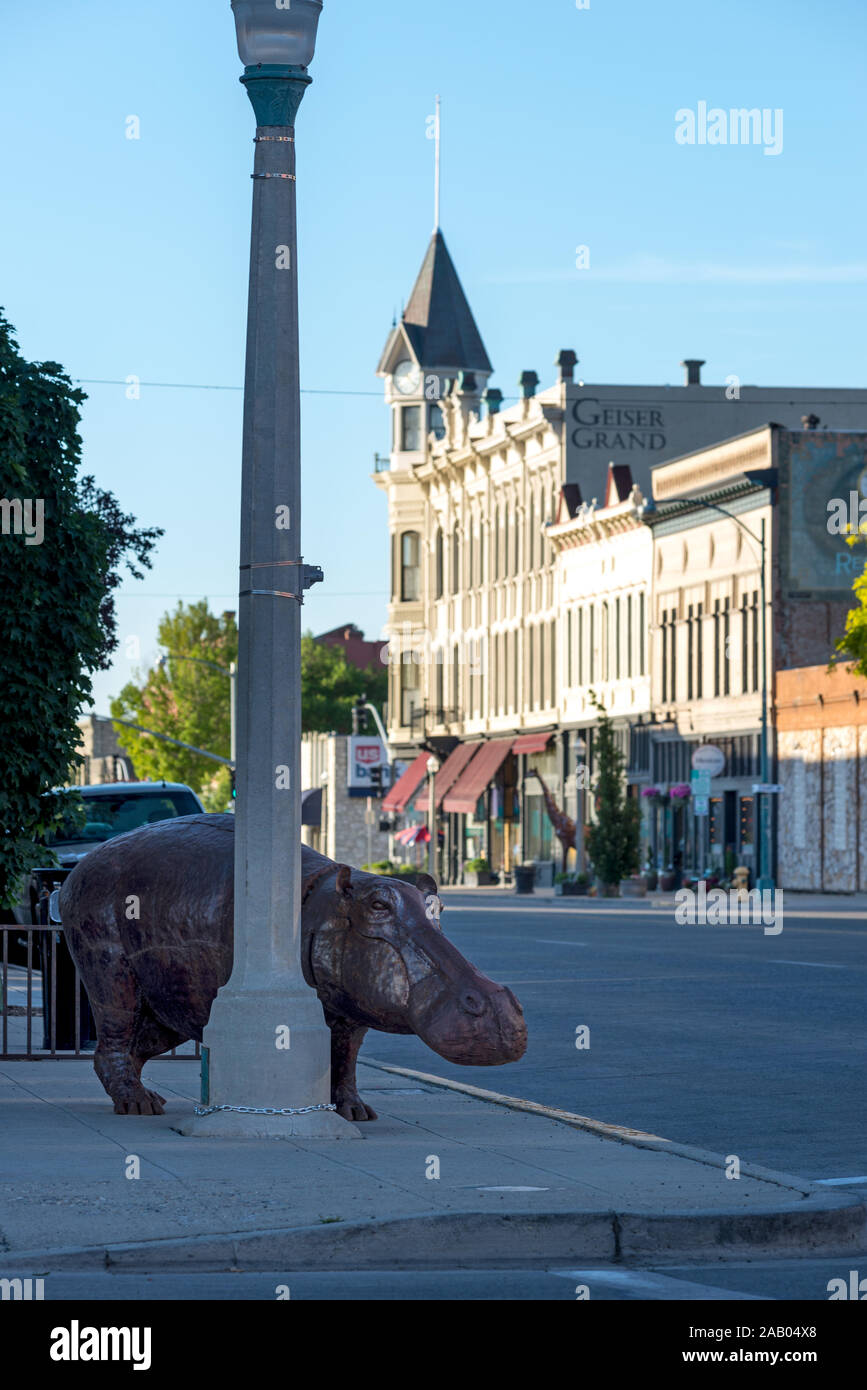 Sunlight on the Geiser Grand Hotel in downtown Baker City, Oregon Stock ...