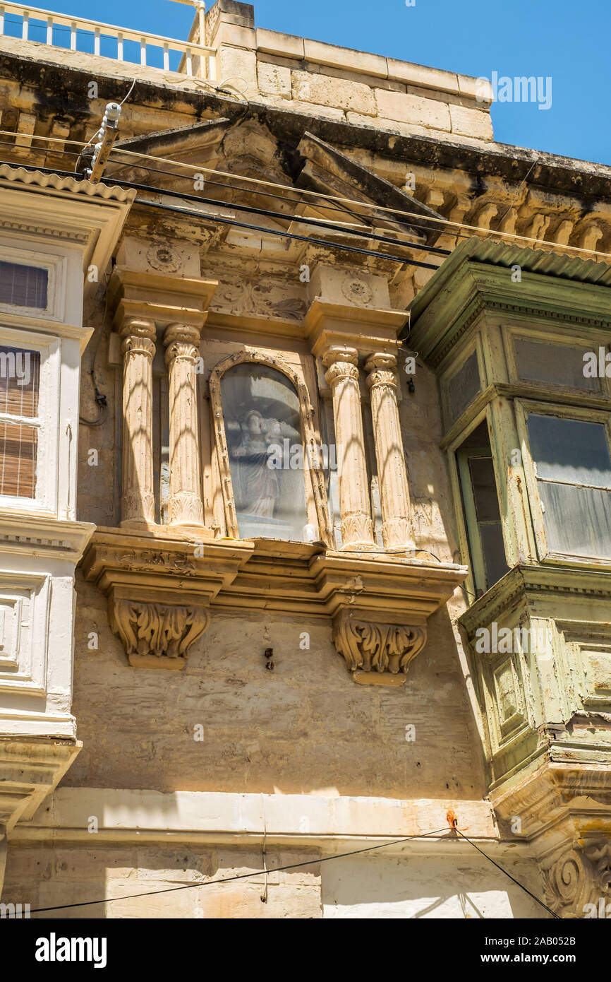 Sliema Malta, July 16 2019. Traditional Maltese architecture in Sliema ...