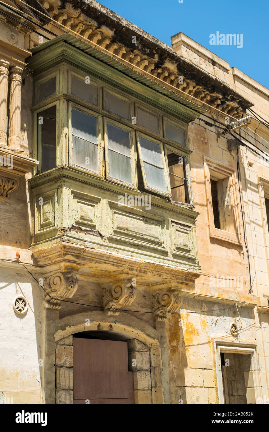 Sliema Malta, July 16 2019. Traditional Maltese architecture in Sliema ...