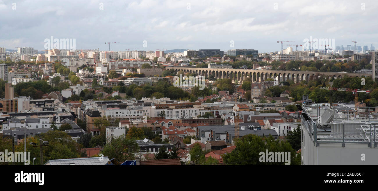 Panoramic view of the city of Cachan, a suburb of Paris Stock Photo - Alamy