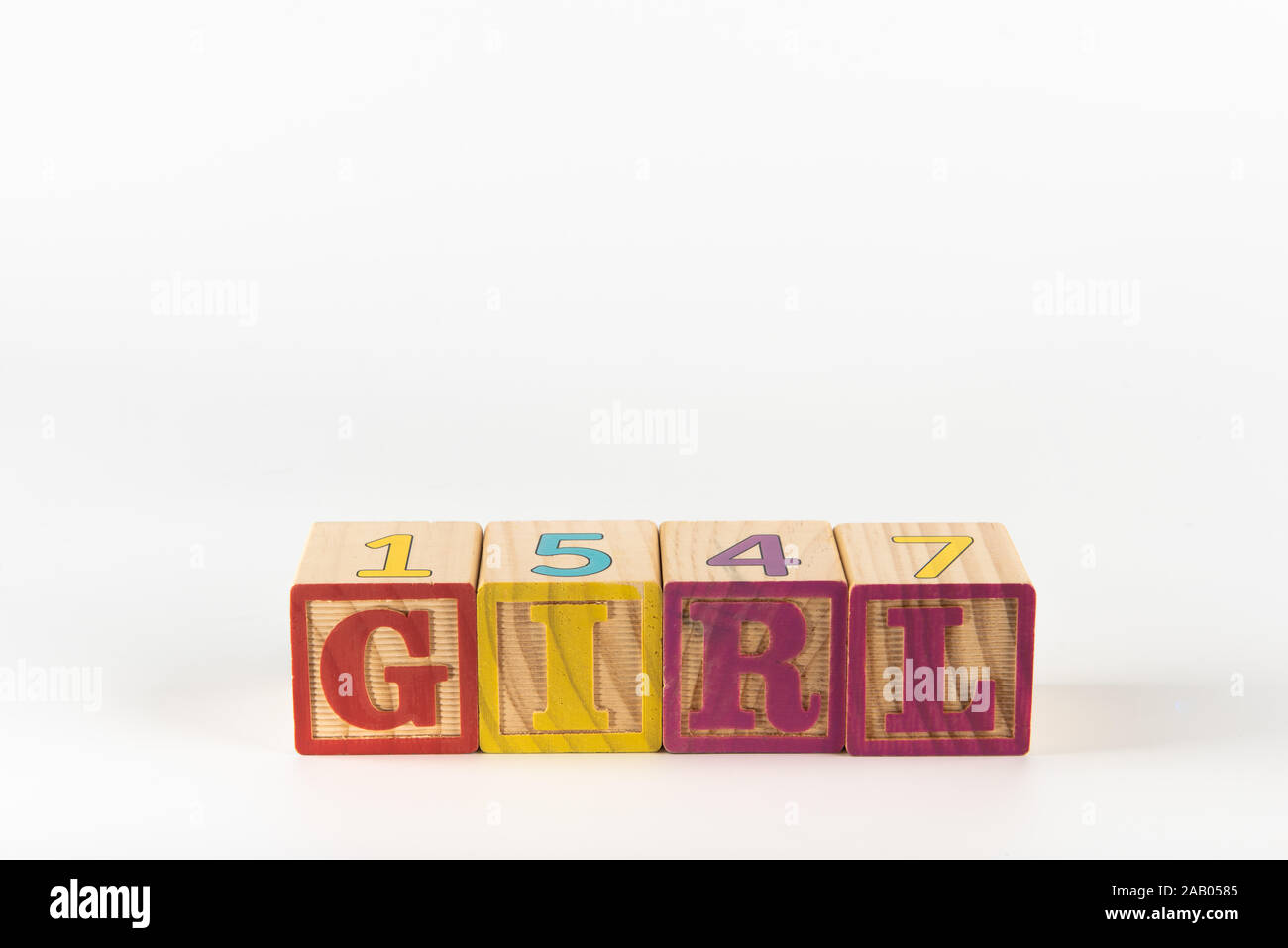 Baby girl alphabet blocks hi-res stock photography and images - Alamy
